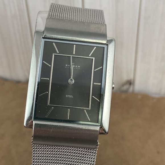 Skagen | Accessories | Skagen Of Denmark Vintage Tank Watch Gun Metal ...